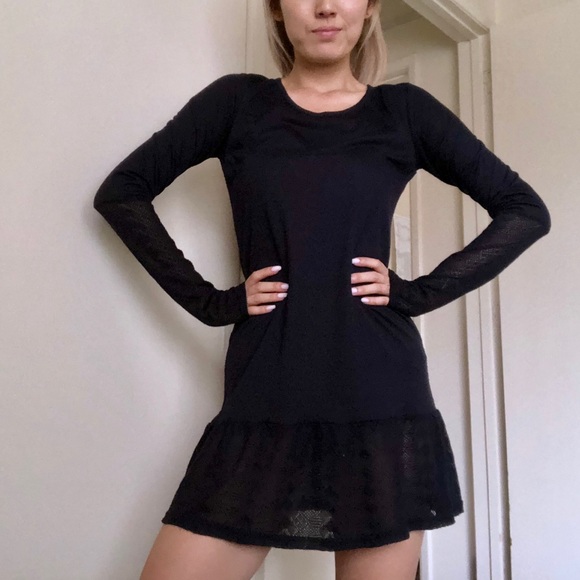 CLN | Dresses | Cln Long Sleeve Navy Dress | Poshmark